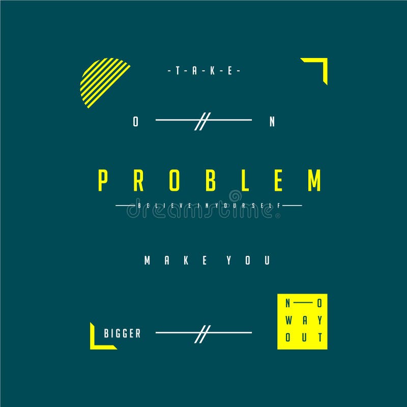 Problem Text Slogan Graphic Typography Vector Illustration Stock Vector ...