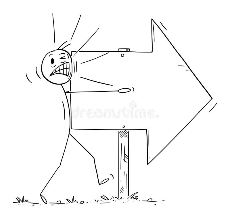 Problem To Find Solution or Direction , Vector Cartoon Stick Figure ...