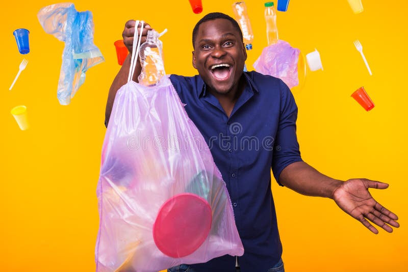 Man Carrying Garbage Can Stock Photos - Free & Royalty-Free Stock ...