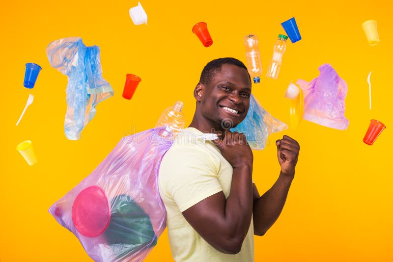 Man Carrying Garbage Can Stock Photos - Free & Royalty-Free Stock ...