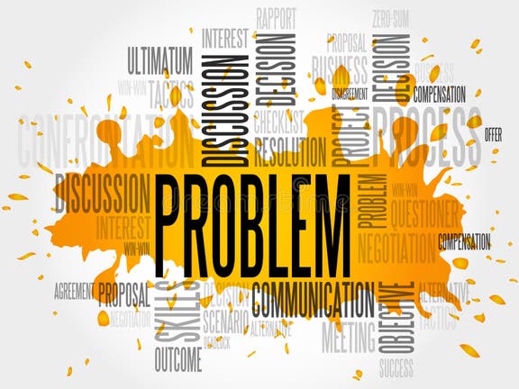 Problem word cloud stock illustration. Illustration of cloud - 200004142