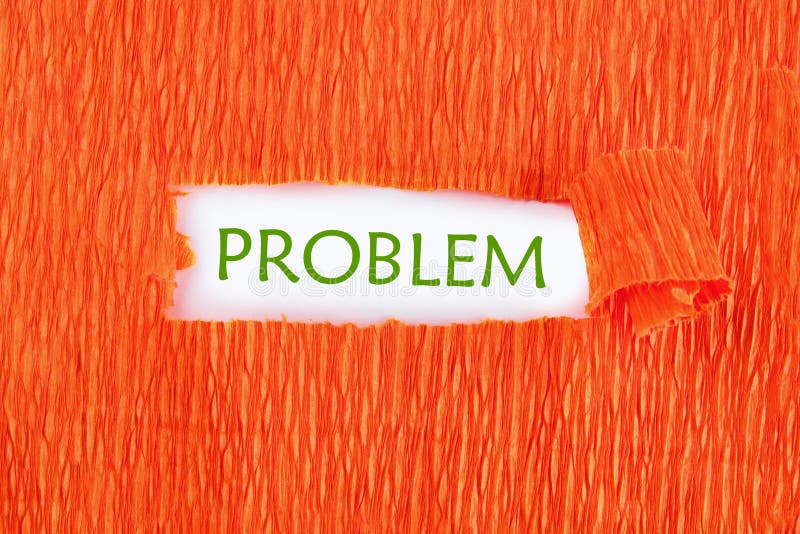 PROBLEM Written on White Under the Paper Stock Image - Image of solving ...