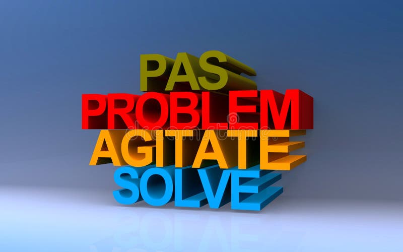 Problema De Pas Agitar Resolver En Azul Stock de ilustración ...