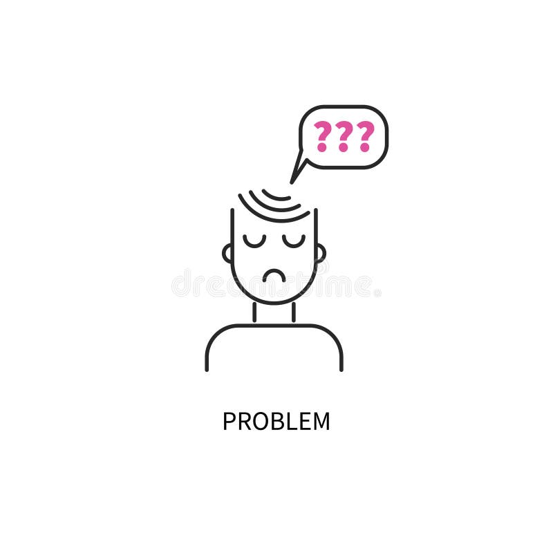 Problema Dell'icona, Persona Ansiosa Illustrazione Vettoriale ...