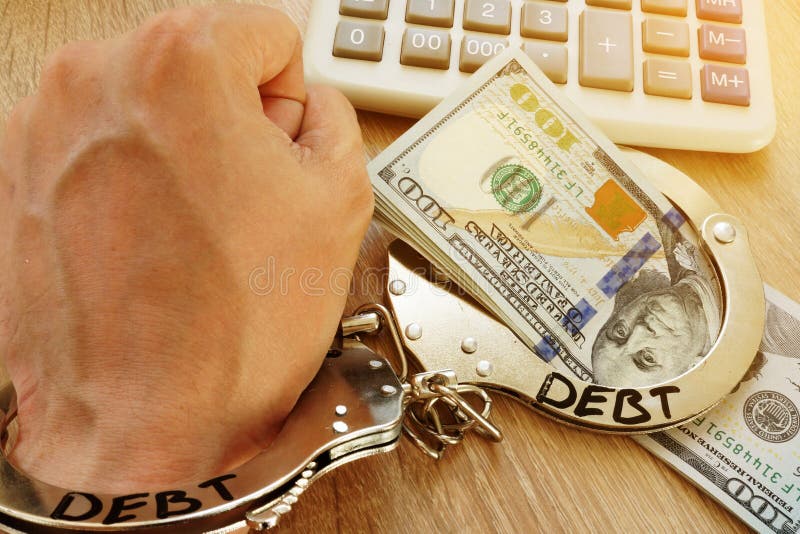 Schulden in De Boeien En Geld Voor Betaling Stock Foto - Image of ...
