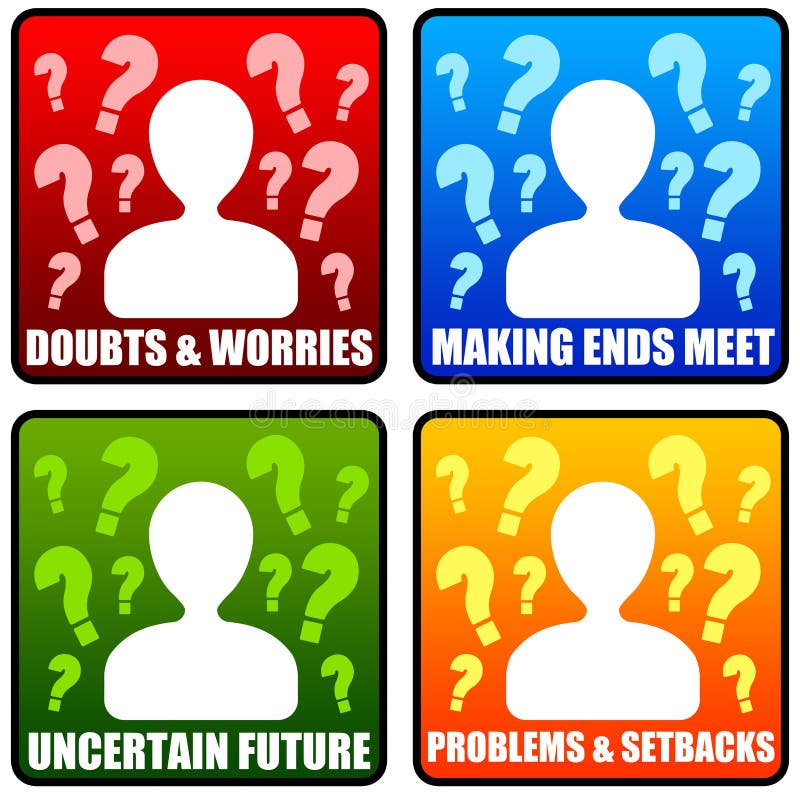 Personal problems stock illustration. Illustration of inactivity - 16657571