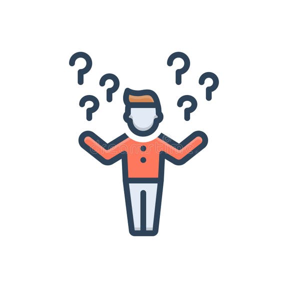 Color Illustration Icon for Problems, Complication and Human Stock ...