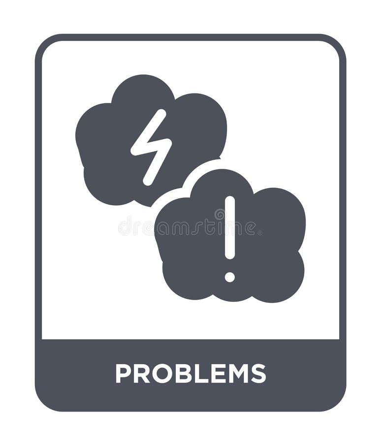 Problems Icon in Trendy Design Style. Problems Icon Isolated on White ...