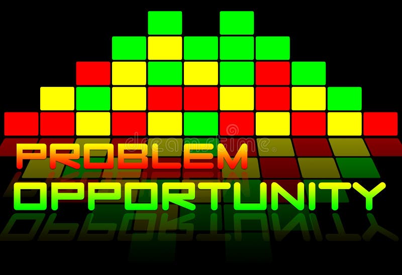 Problems and opportunities stock illustration. Illustration of ...