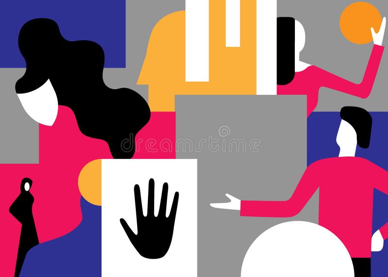 Problems of People , Crisis - Abstract Vector Illustration , Background ...