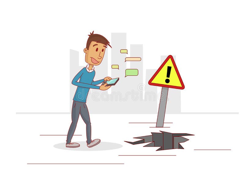 Problems phones stock vector. Illustration of vector - 70800431