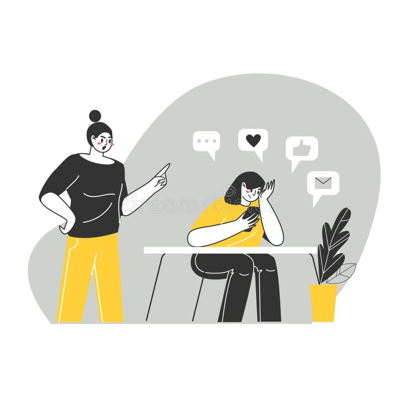 Child Ignoring Parent Stock Illustrations – 67 Child Ignoring Parent ...