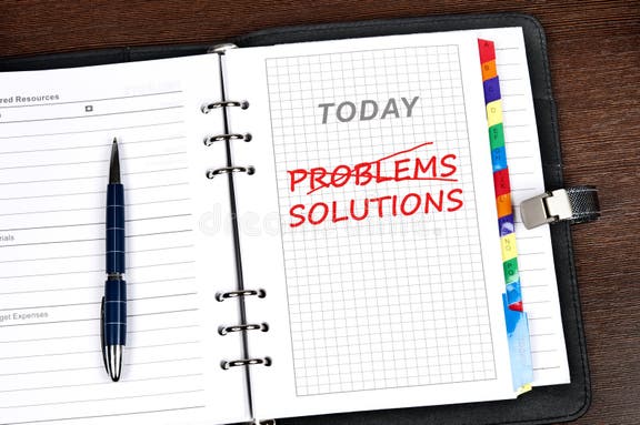 Problems and Solutions Message Stock Photo - Image of solving, reminder ...