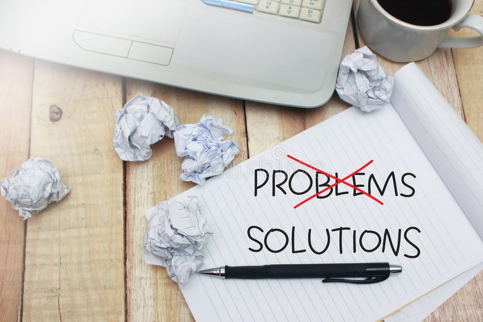 Problems and Solutions, Motivational Words Quotes Concept Stock Image ...