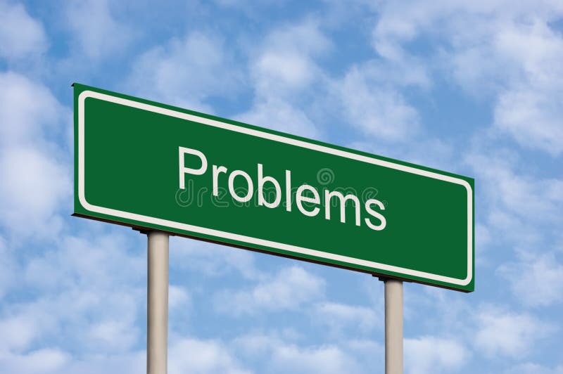 Problems Solving Concept, Green Signpost Road Sign, White Text Frame ...