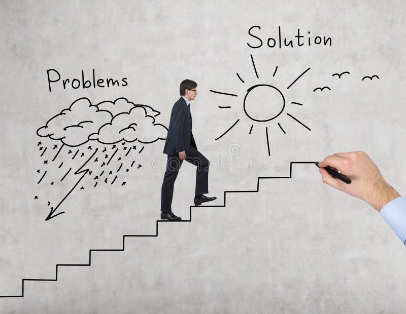 Problems to success stock image. Image of cloud, growth - 50626095