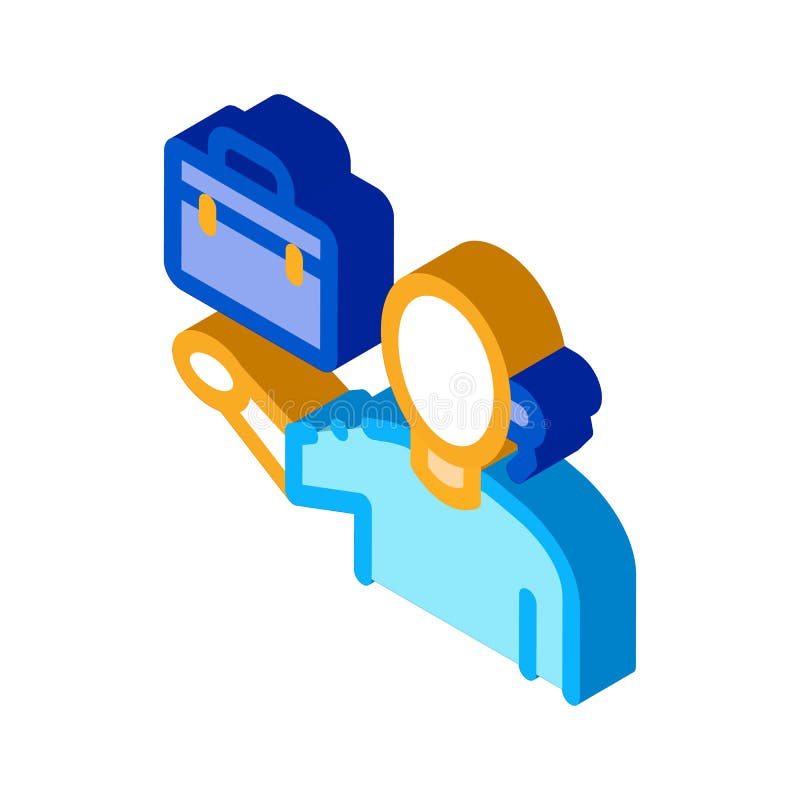 Problems about Work Isometric Icon Vector Illustration Stock Vector ...