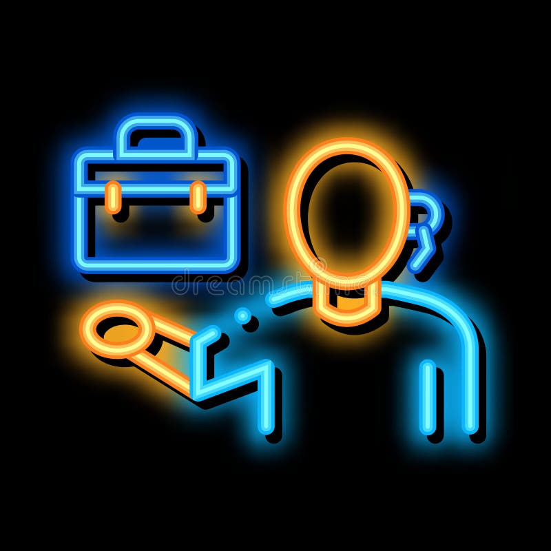 Problems about Work Neon Glow Icon Illustration Stock Vector ...