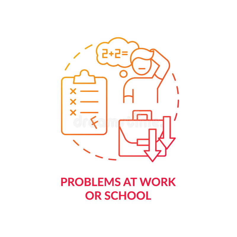 School Failure Concept Icon Stock Vector - Illustration of performance ...