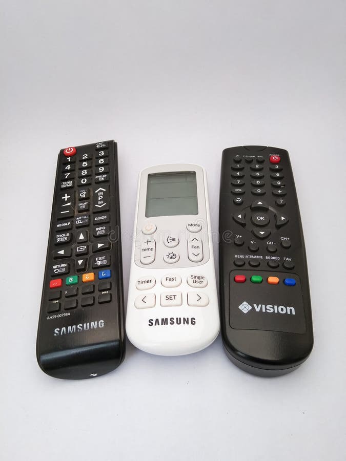 Various types of remotes editorial stock photo. Image of technology ...