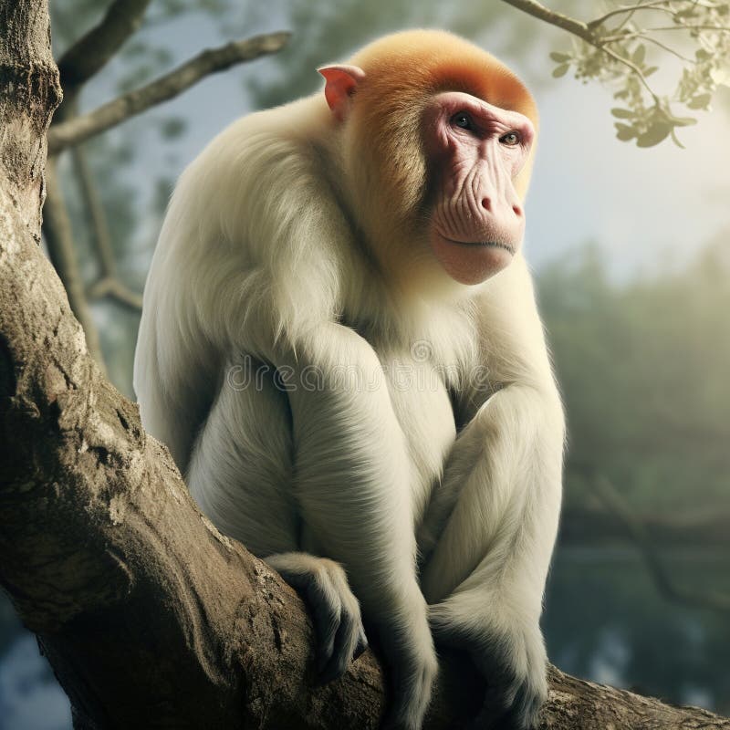 Ai Generated Illustration Wildlife Concept of Proboscis Monkey Stock ...