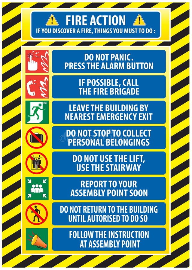 Procédure De Secours D'action De Feu Illustration Stock - Illustration ...