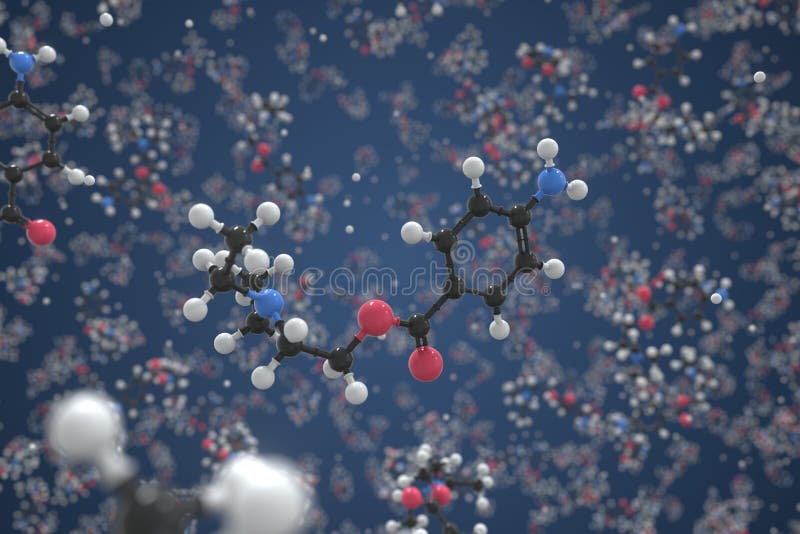 Procaine Molecule. is a Local Anesthetic Drug. Structural Chemical ...