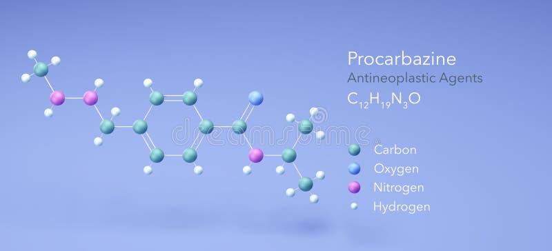 Procarbazine Molecule, Molecular Structures, Antineoplastic Agents, 3d ...