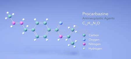 Procarbazine Molecule, Molecular Structures, Antineoplastic Agents, 3d ...