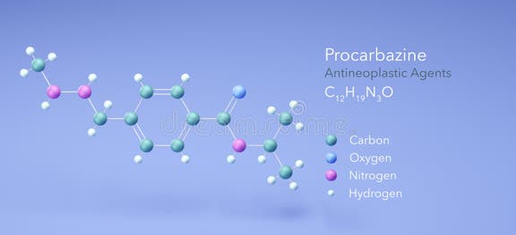 Procarbazine Molecule, Molecular Structures, Antineoplastic Agents, 3d ...