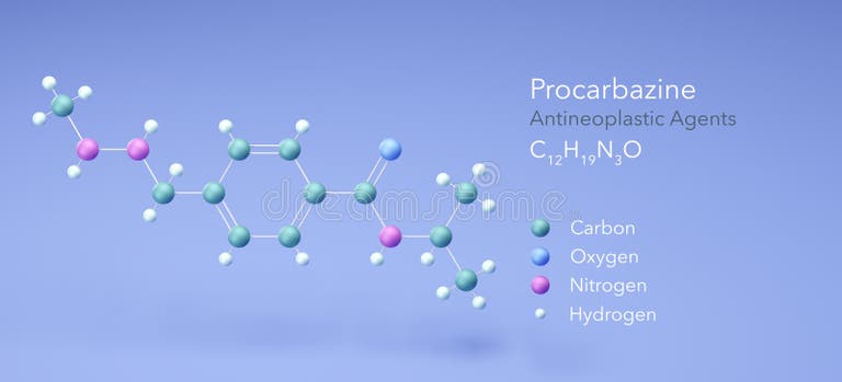 Procarbazine Molecule, Molecular Structures, Antineoplastic Agents, 3d ...