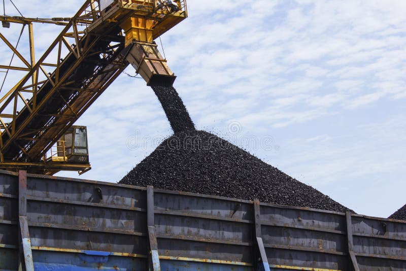 Procces loading at Jetty stock photo. Image of landing - 75956926