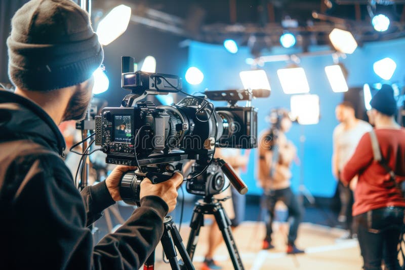 The Proccess of Filmaking ,people Shooting Video Stock Photo - Image of ...