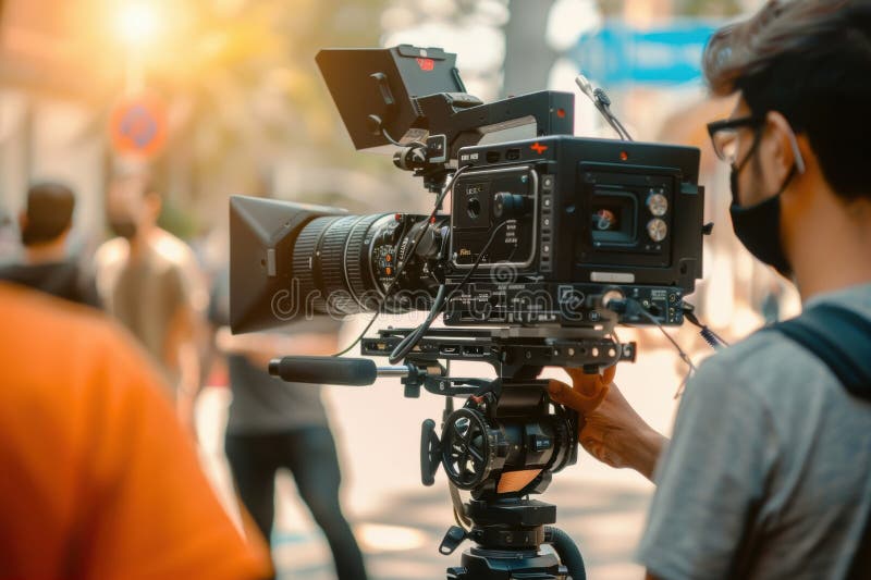 The Proccess of Filmaking ,people Shooting Video Stock Image - Image of ...