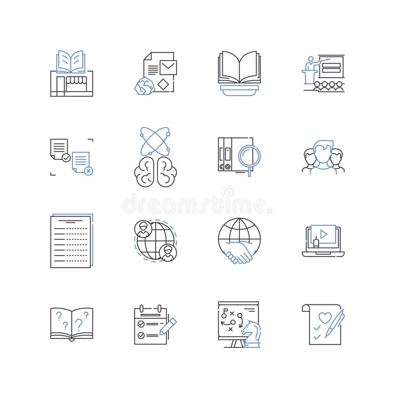 Procedural Design Line Icons Collection Algorithm Blueprint Visual 8082
