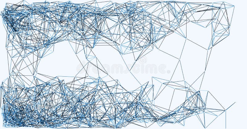 Procedural Network Mesh Art Background Illustration Stock Image - Image ...
