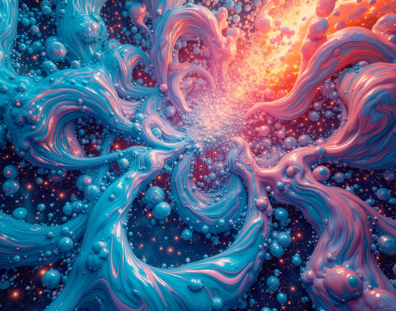 Procedural Quantum Foam Marble with Bubbling Spacetime Fabric Texture ...