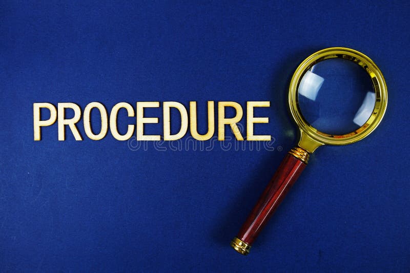 Procedure Alphabet Letters Magnifying Glass Navy Blue Background Stock ...
