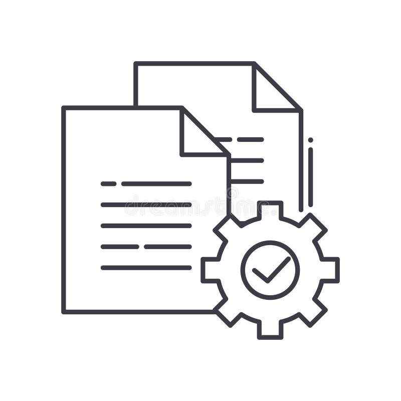 Procedure Icon, Black Vector Sign with Editable Strokes, Concept ...