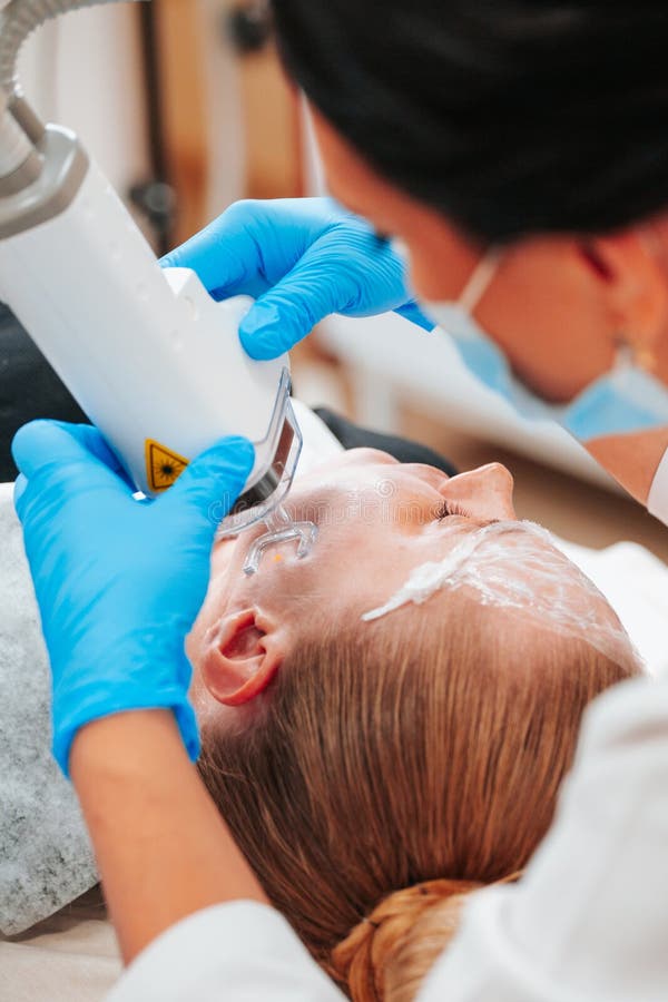 Laser Removal of Scars and Scars on the Skin Stock Photo - Image of ...