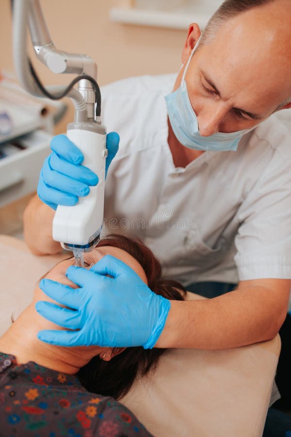 Laser Removal of Scars and Scars on the Skin Stock Image - Image of ...