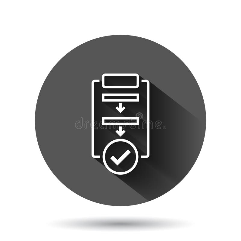 Procedure List Icon in Comic Style. Document Project Cartoon Vector ...