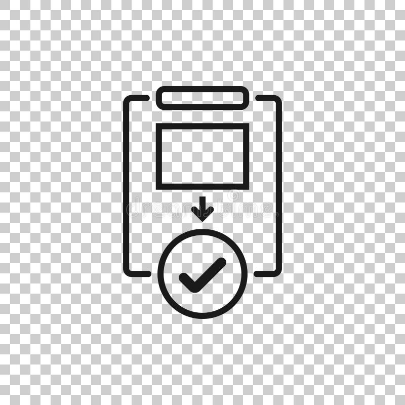 Procedure List Icon in Comic Style. Document Project Cartoon Vector ...