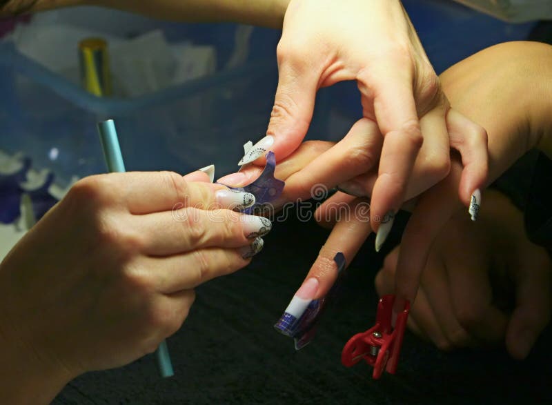 Procedure nail stock image. Image of makeup, lifestyles - 60371611