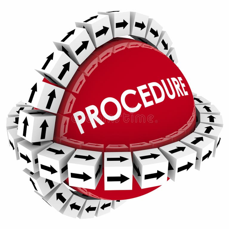 Procedure System Process Method Arrow Boxes Steps Around Sphere Stock Illustration ...