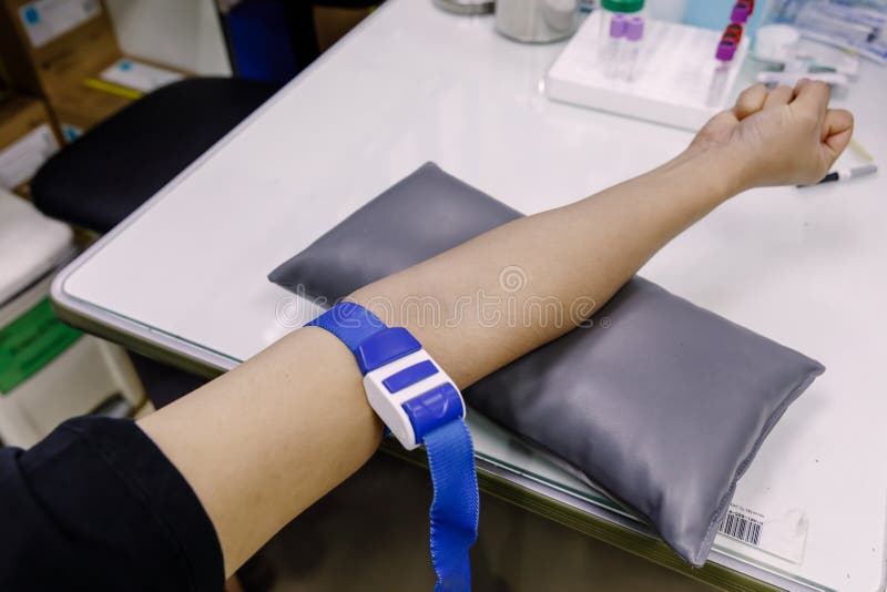 The Procedure Use Needle of Blood Collection from the Patient`s Stock ...