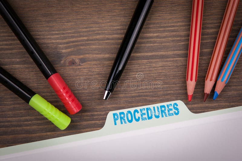 Procedures Register Folder Index in the Office Stock Photo - Image of ...