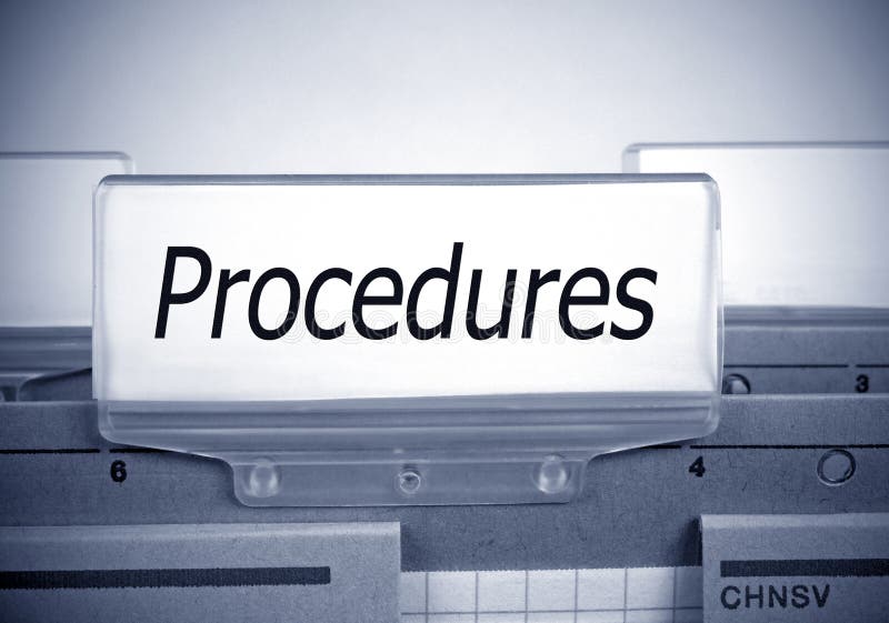 Procedures Folder in the Office Stock Photo - Image of management ...