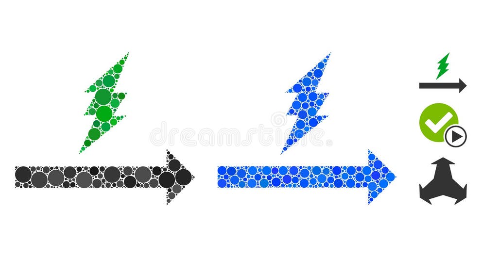 Proceed Mosaic Icon of Round Dots Stock Vector - Illustration of mosaic ...