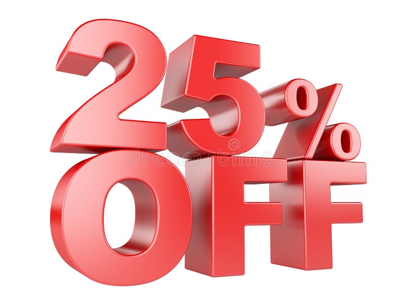 Ballong Med 25% Av Visningrabatt Av Tjugo Fem Procent Stock ...